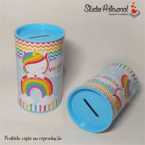 Cofrinho Personalizado Unicórnio Elo7 Produtos Especiais