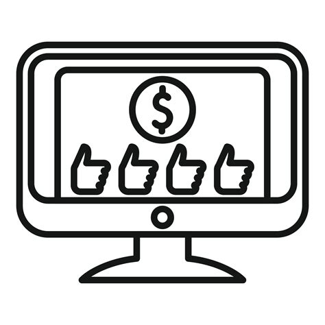 Thumb Up Monetization Icon Outline Vector Mobile Money 15158082 Vector Art At Vecteezy