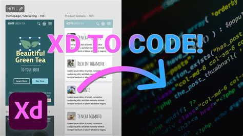 How To Export Code From Adobe Xd For Engineers Using Design Specs Youtube
