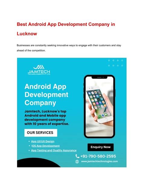 Ppt Best Android App Development Company In Lucknow Powerpoint Presentation Id 13037499