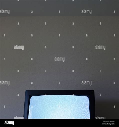 Television Displaying Static Stock Photo Alamy