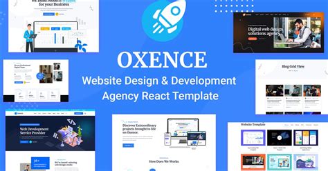 Oxence Web Design Agency React Nextjs Template Site Templates Landing Page Templates Ft