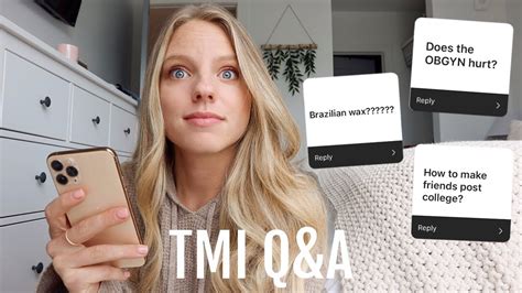 ANSWERING TMI GIRL TALK QUESTIONS Very Real YouTube