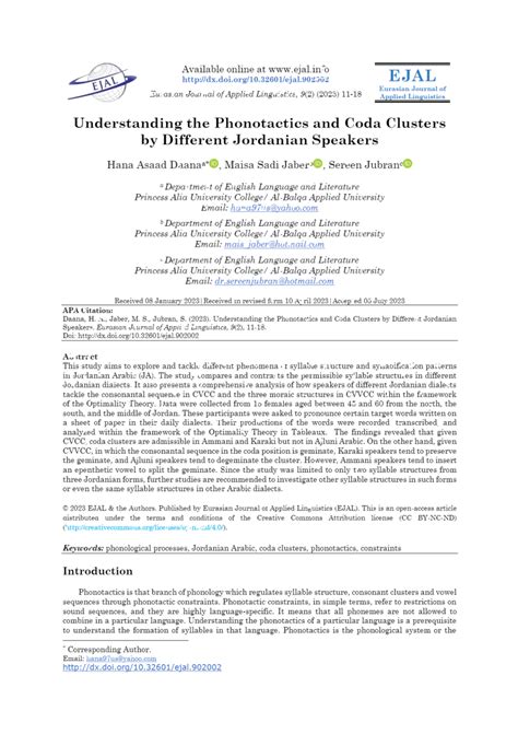 pdf understanding the phonotactics and coda clusters by different