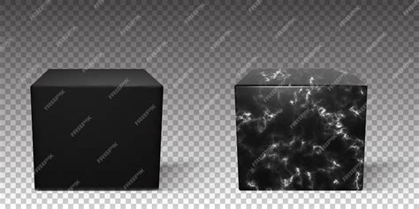 검은색 대리석 3d 렌더 큐브 포디움 벡터 빈 실제 고급 서피스 모형 템플릿 프리미엄 벡터
