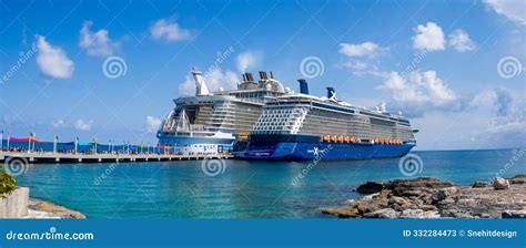 Royal Caribbean Cruise Liner Ships At Coco Cay Island Is A Private