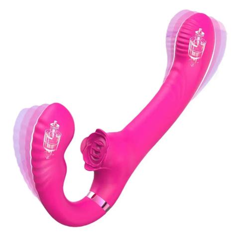 Female Double Head Shaker Wireless Remote Control Tongue Licking And Patching Massage Stick