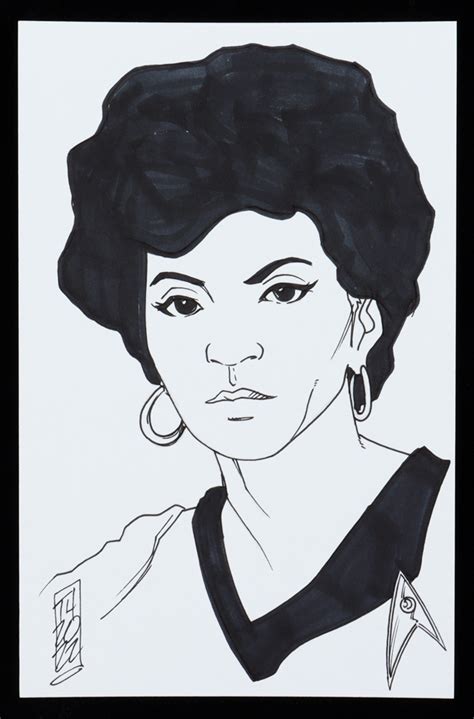 Nyota Uhura Star Trek Original Sketch By Tom Hodges Pa Barnebys