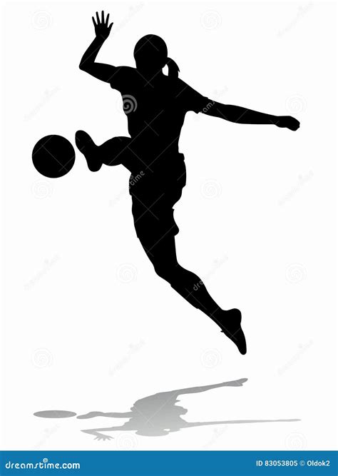 Jugador De La Mujer Del Fútbol Ejemplo Del Vector Ilustración Del