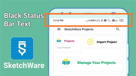 How To Set StatusBar Text And Icon Black Color And Background White In