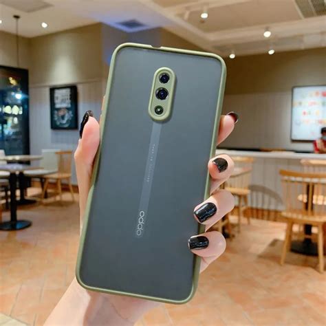 เคสขอบสีหลังขุ่น เคสกันกระแทก Oppo F9 F11 Pro A3s A5s A12 A31 A33 A53
