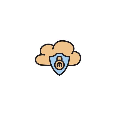 Cloud Security Lock Icon Vector Vector Art At Vecteezy