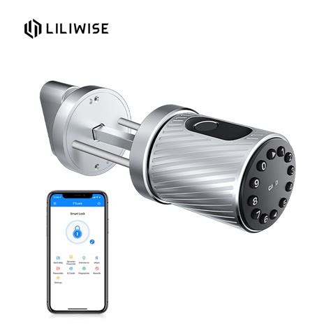 Smart Wifi Bluetooth Fingerprint Keyless Digital Round Knob Keyboard Door Lock Keyboard Door