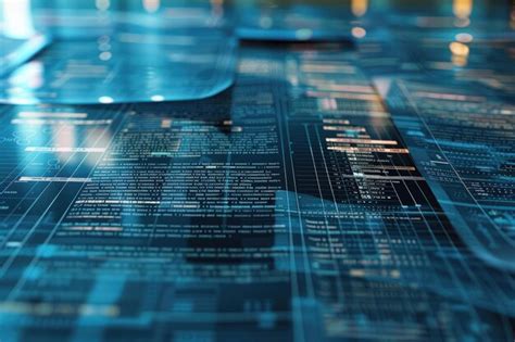 Digital Background With Data Flow Through Network Nodes Premium Ai Generated Image