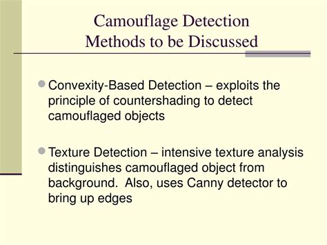 Ppt Camouflage Detection Powerpoint Presentation Free Download Id 9690618