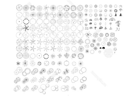 园林植物图例 素材下载 易图网cad设计图纸库