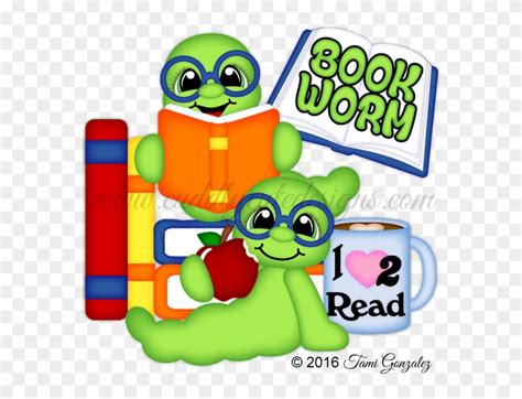 Bookworms Clip Art And Line Art Bundle