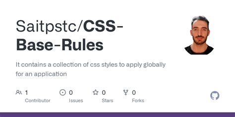 Github Saitpstccss Base Rules It Contains A Collection Of Css Styles To Apply Globally For