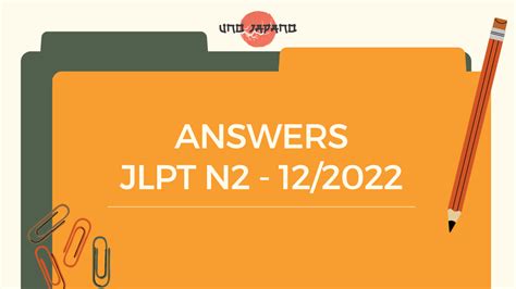 Answers JLPT N2 12 2022 Uno Japano JLPT Free Mock Tests Online