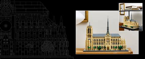 Lego Architecture Notre Dame De Paris Set Model Kit For Adults To Build Home Or Office Décor