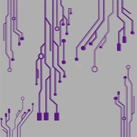Abstract Futuristic Circuit Board Illustration High Computer