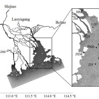 The Unstructured Triangle Mesh With The Data Locations Shown In The Download Scientific Diagram