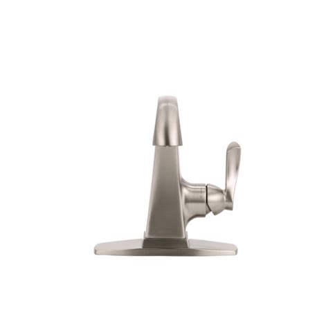 Single Handle Centerset Faucet In Spotshield Brushed Nickel 15741lf Sp