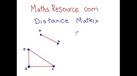 what is a distance matrix at sandra zimmerman blog