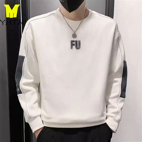 Yhtn áo Sweater Nam Trơn Nỉ Form Rộng Sản Phẩm Mới Dài Tay Chất Lượng
