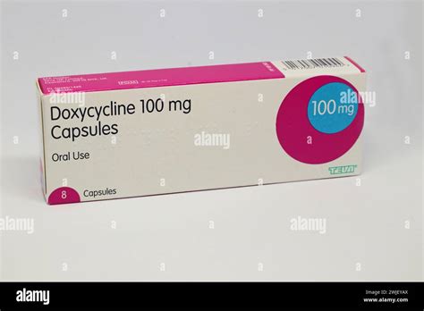 Photo Of Packet Of Doxycycline 100mg Capsules An Antibiotic Stock