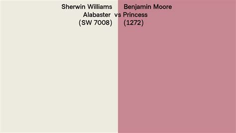 Sherwin Williams Alabaster Sw 7008 Vs Benjamin Moore Princess 1272