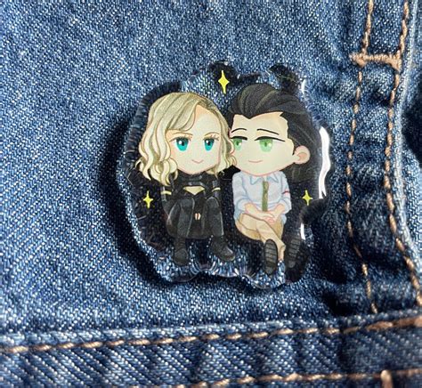 Loki And Sylvie Pin Acrylic Lady Loki Sitting Marvel Etsy