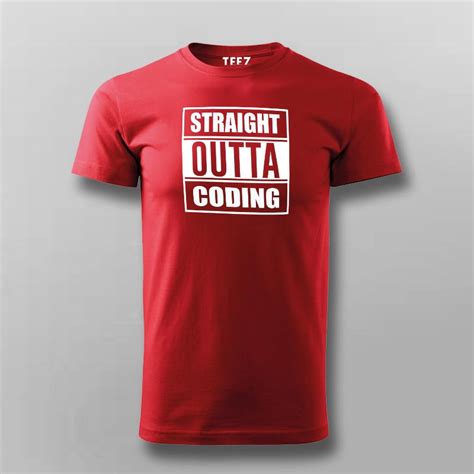 Straight Outta Coding T Shirt For Men