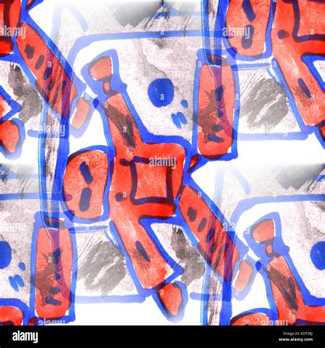 Mural Background Seamless Robot Pattern Background Texture Wa Stock