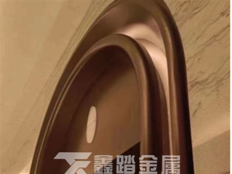 电梯拱形不锈钢门套 黑金弧形大型门套双曲面 高端金属制品 站酷ZCOOL