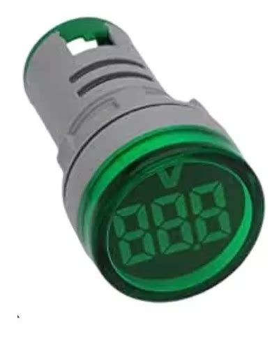 Piloto Led Ø22mm Con Indicador De Voltaje Verde Ebchq MercadoLibre