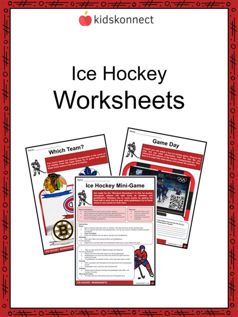 Ice Hockey Worksheets History Rules Equipment And Players