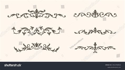 Set Text Separators Elegant Horizontal Borders Stock Vector Royalty Free 2512760915 Shutterstock