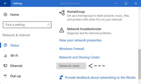 [windows 10 Tip] Use “network Reset” Feature To Fix Common Internet Connection Issues Askvg