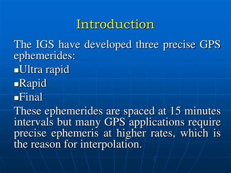 PPT Performance Evaluation Of Several Interpolation Methods For GPS Satellite Orbit PowerPoint