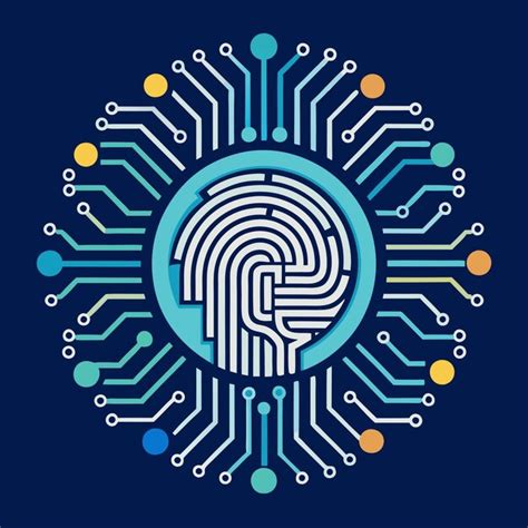 A Human Fingerprint Integrated With Circuit Boards And Data Lines Symbolizing Biometric Security
