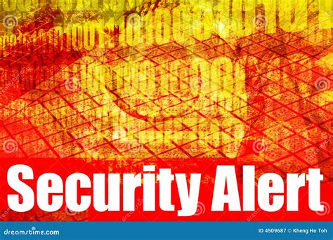 Security Alert Warning Message Stock Illustration Illustration Of