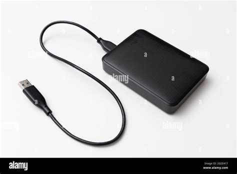 External USB Disk Hard Disk Drive Isolated On White Background Stock Photo Alamy