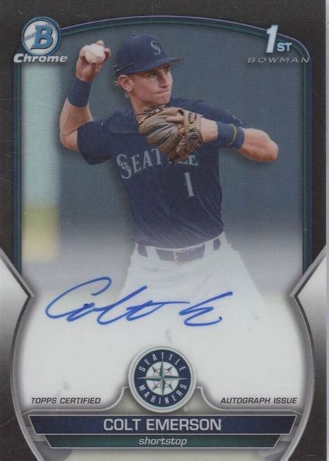 Colt Emerson Bowman Draft CDA CE Chrome DP Auto Black Refractor St PSA Price