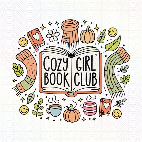 Cozy Girl Book Club Svg And Png — Svg Society Shop Cute And Trendy
