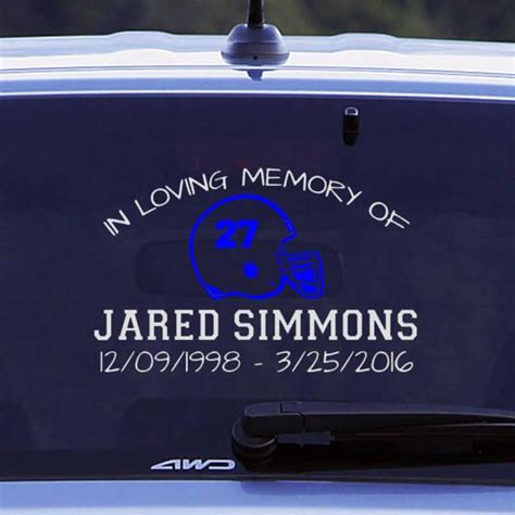 Son Memorial Brother Memorial In Memory Of Dad In Memory Decal In Memory Of Son In