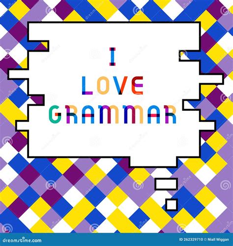 Didascalia Concettuale I Love Grammatica Business Idea Atto Di