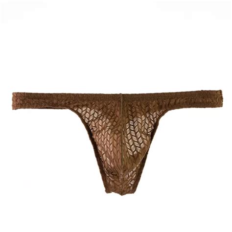 Mens Low Rise T Back G String Thongs Underpants Sexy Underwear Solid