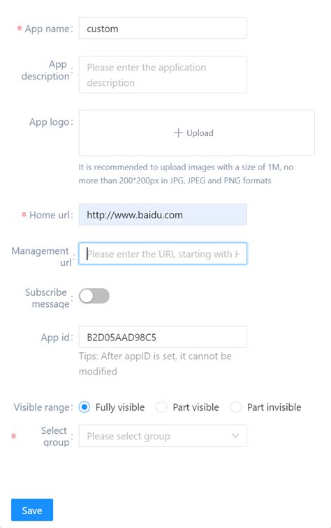 Configuring Custom App Supos Industrial Operating System