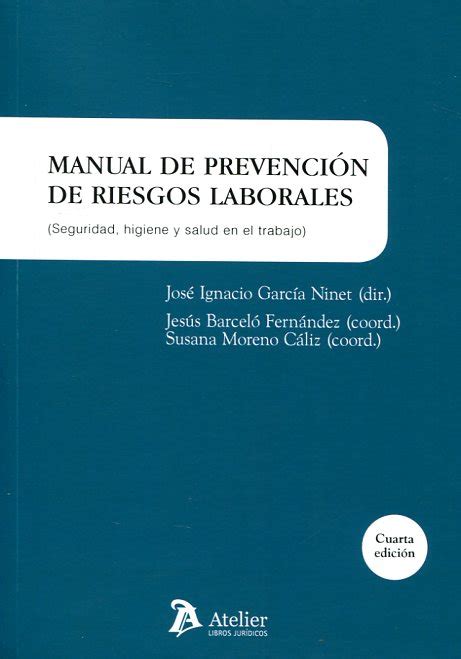 Libro Manual De Prevención De Riesgos Laborales 9788416652464